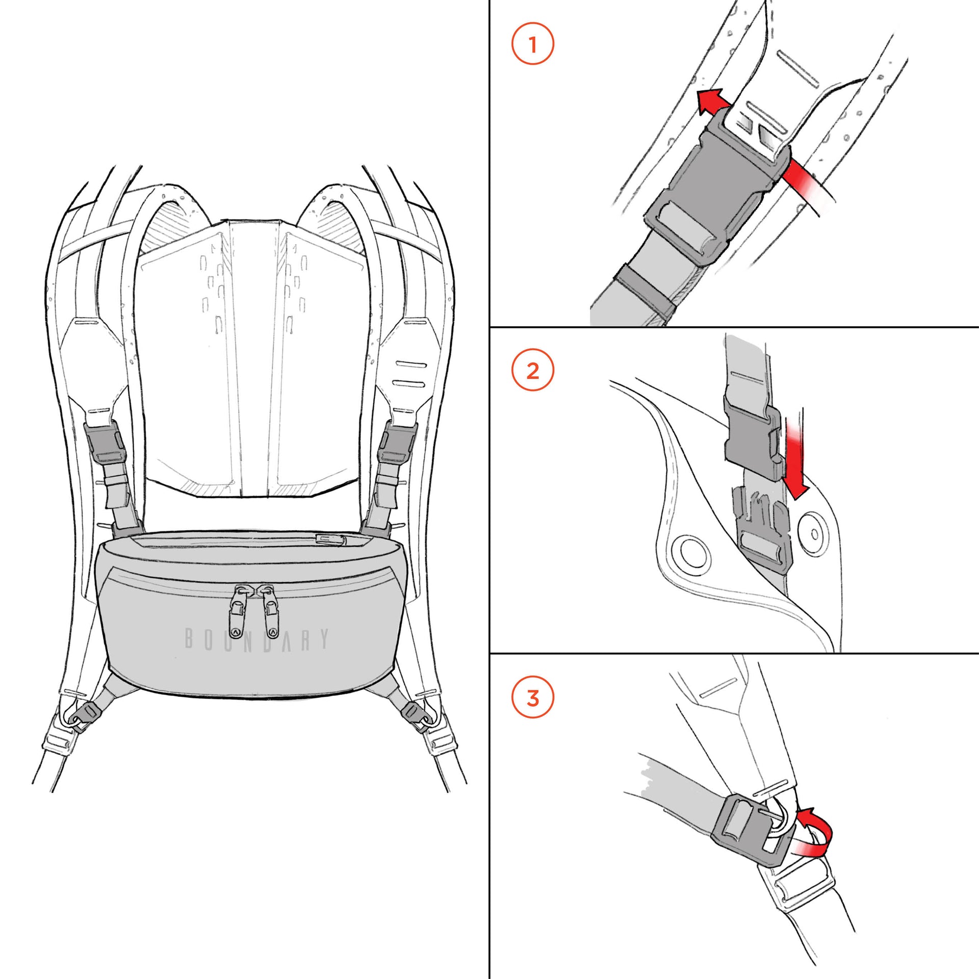 Camera-Ready Waist Pack for Secure Storage – Boundary Supply